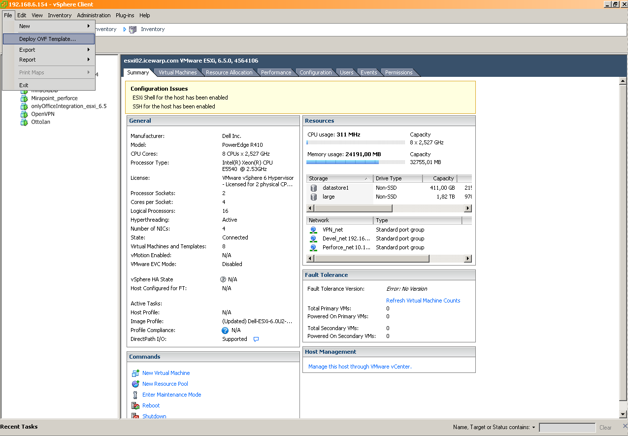 آموزش مدیریت VPS در VMWare - آموزش مدیریت وی ام ور | قائم هاست