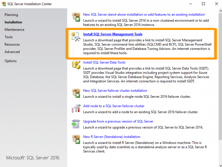 آموزش نصب SQL Server Management System برای SQL Server 2016